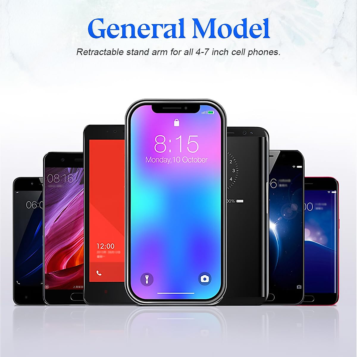 zipelo Suction Cup Car Phone Holder for Windshield/Dashboard/Window, Universal 360° Rotating Adjustable Cell Phone Holder Mount, Hands Free Phone Cradle for iPhone 14 13 12 Pro Max More Smartphones