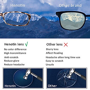 Henotin 5-Pack Reading Glasses Blue Light Blocking Anti Eyestrain Computer Reading Glasses for Women and Men Readers (5 Pack Mix Color, 2.50)