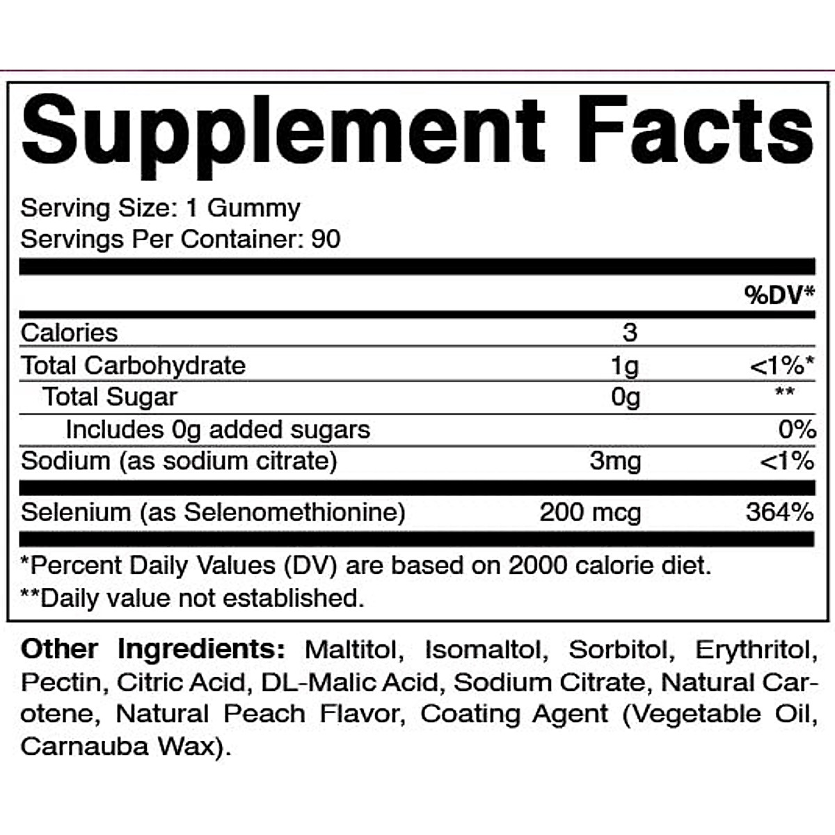 Vitamatic Yeast Free Selenium Gummies 200mcg as Selenomethionine Supplement Essential Trace Mineral with Superior Absorption 90 Pectin Based Gummies