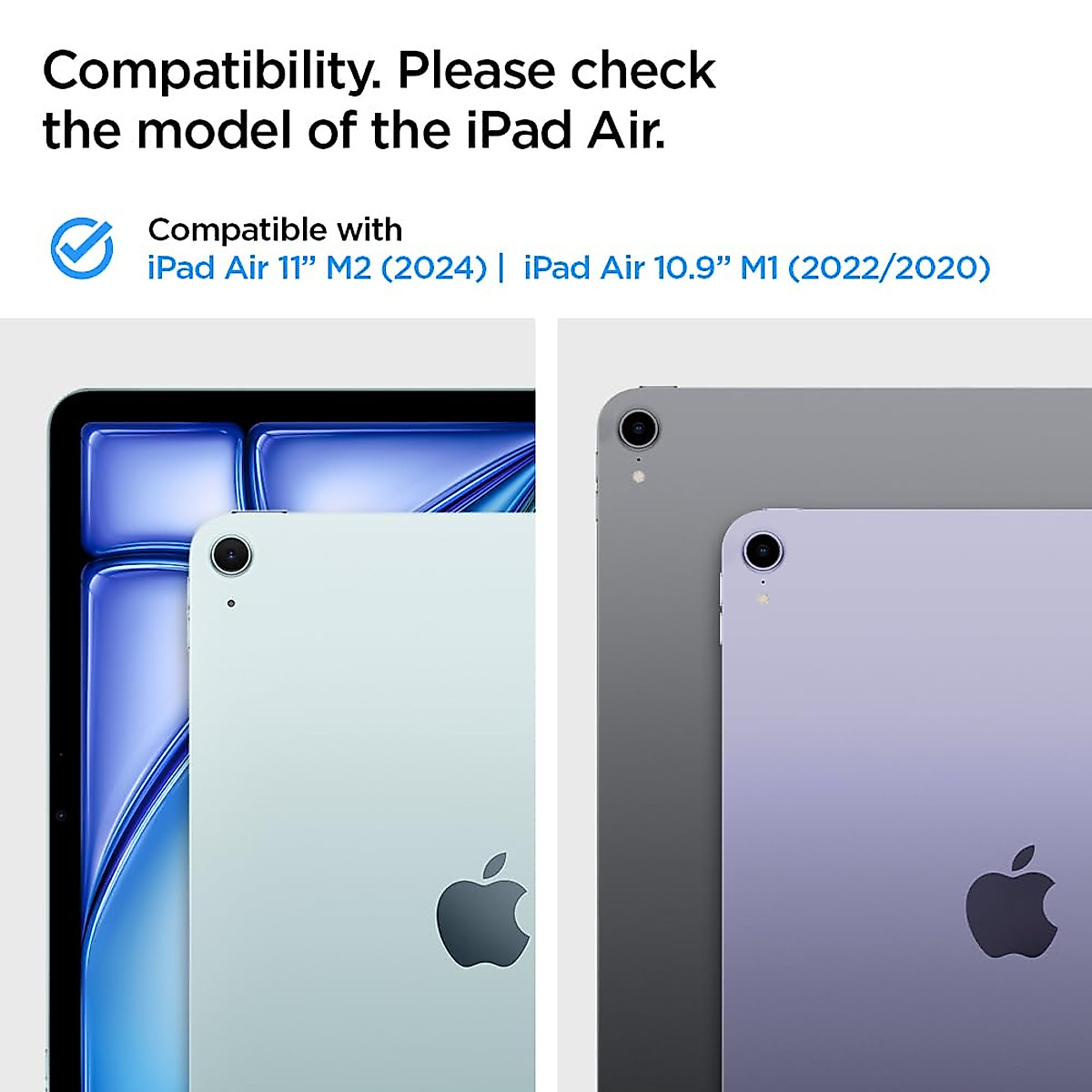 Spigen Ultra Hybrid Pro Designed for iPad Air 11 Inch Case (2024), 10.9 Inch 5th/4th Generation Case (2022/2020) with Transparent Back and Pencil Holder - Black