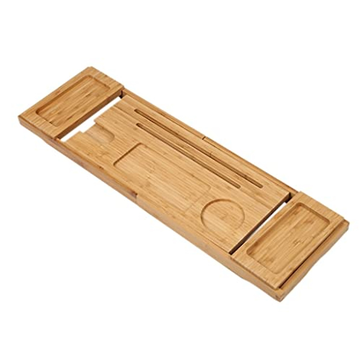 YEBDD Adjustable Bathtub Tray Bathroom Organizer Expandable Sides Holder for Book Glass Towel