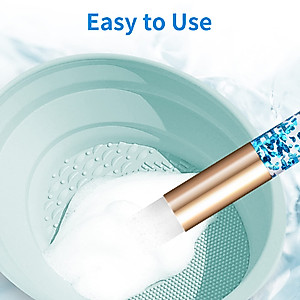 17 PCS Lash Shampoo Brushes - Kirecoo Lash Brush for Eyelash Extensions, Glitter Crystal Lash Brushes for Cleansing, Nose Pore Eyelash Deep Cleaning Brush, Eyelash Wash and Bath for Extensions