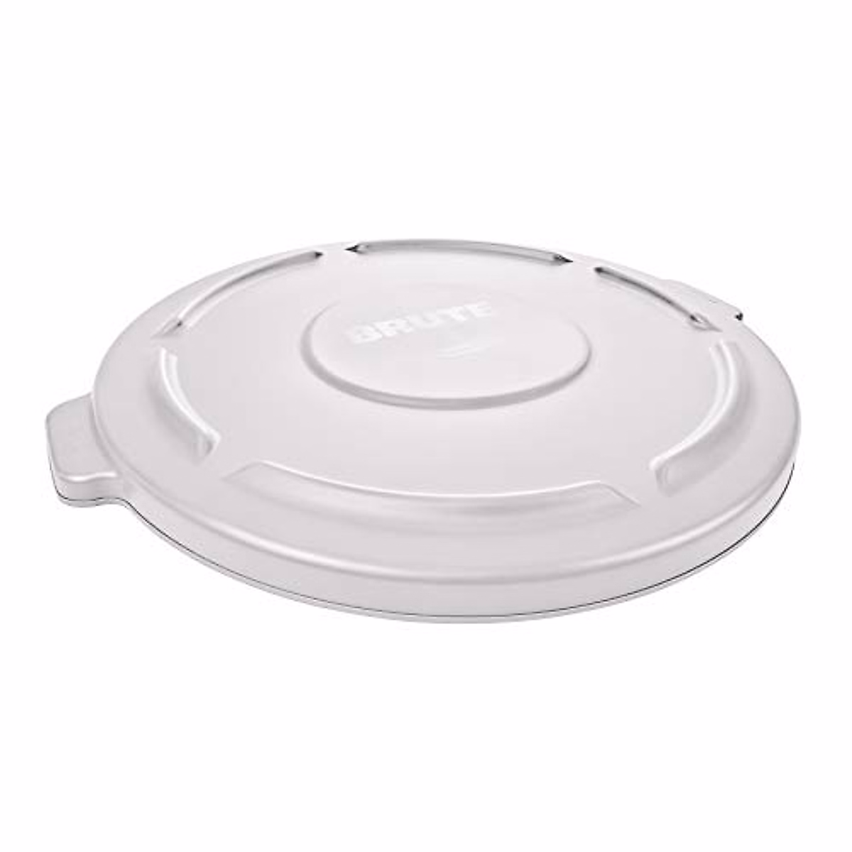 Rubbermaid Commercial Products BRUTE Heavy-Duty Trash/Garbage Can Lid, White, Compatible with 44-Gallon BRUTE Container, Pack of 4