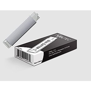 Veltec Standard Box Cutter Retractable Blade Original Utility Knife, for Boxes, Papers, Cardboards, Packages, Tape, Metal Body (Pack of 12)