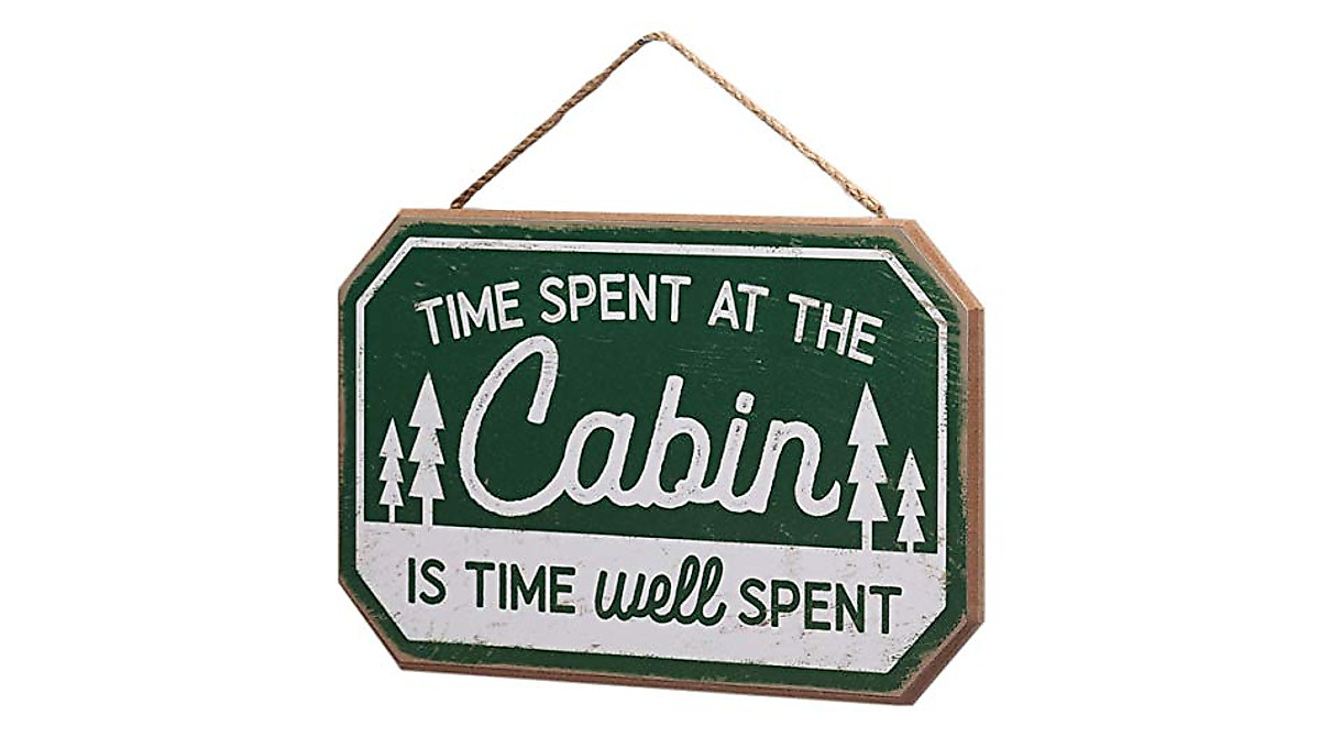 Open Road Brands Cabin Wall Decor - Rustic Sign for Living Room & Entryway