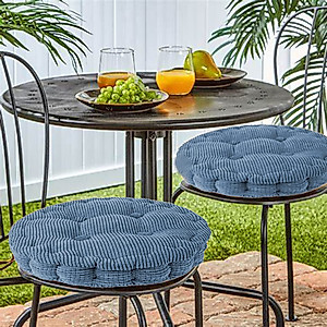 ZYHW Round Seat Cushions, EPE Foam Filled Indoor Chair Pad Cushions,15'' Chair Pads Thickened Tatami Cushion Comfort Pillow Pads for Home/Office/Dining/Kitchen/Outdoor Bistro Set(Blue)