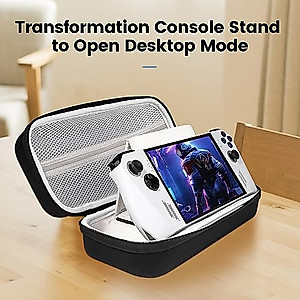 OPTOSLON Rog Ally Carrying Case Compitable with ASUS ROG Ally Gaming Handheld and Accessories, Large Space Hard Shell Case Fit AC Adapter and Power Bank for Travel and Storage with a Screen Protector
