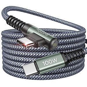 AINOPE 100W USB C to USB C Cable [2-Pack 10ft],Chubby Cable USB C,USBC to USBC Cable Fast Type C Charging Cable Fits for iPhone 15,MacBook Air/Pro,iPad Pro M4,Samsung Galaxy S24/A,Pixel 7