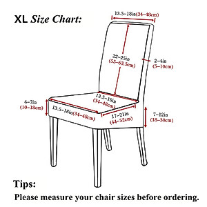 Stretch Dining Chair Slipcovers, XL/Oversized Removable Washable Soft Spandex Extra Large Dining Room Chair Covers for Kitchen Hotel Table Banquet Solid Color (2 Per Set, Gray)