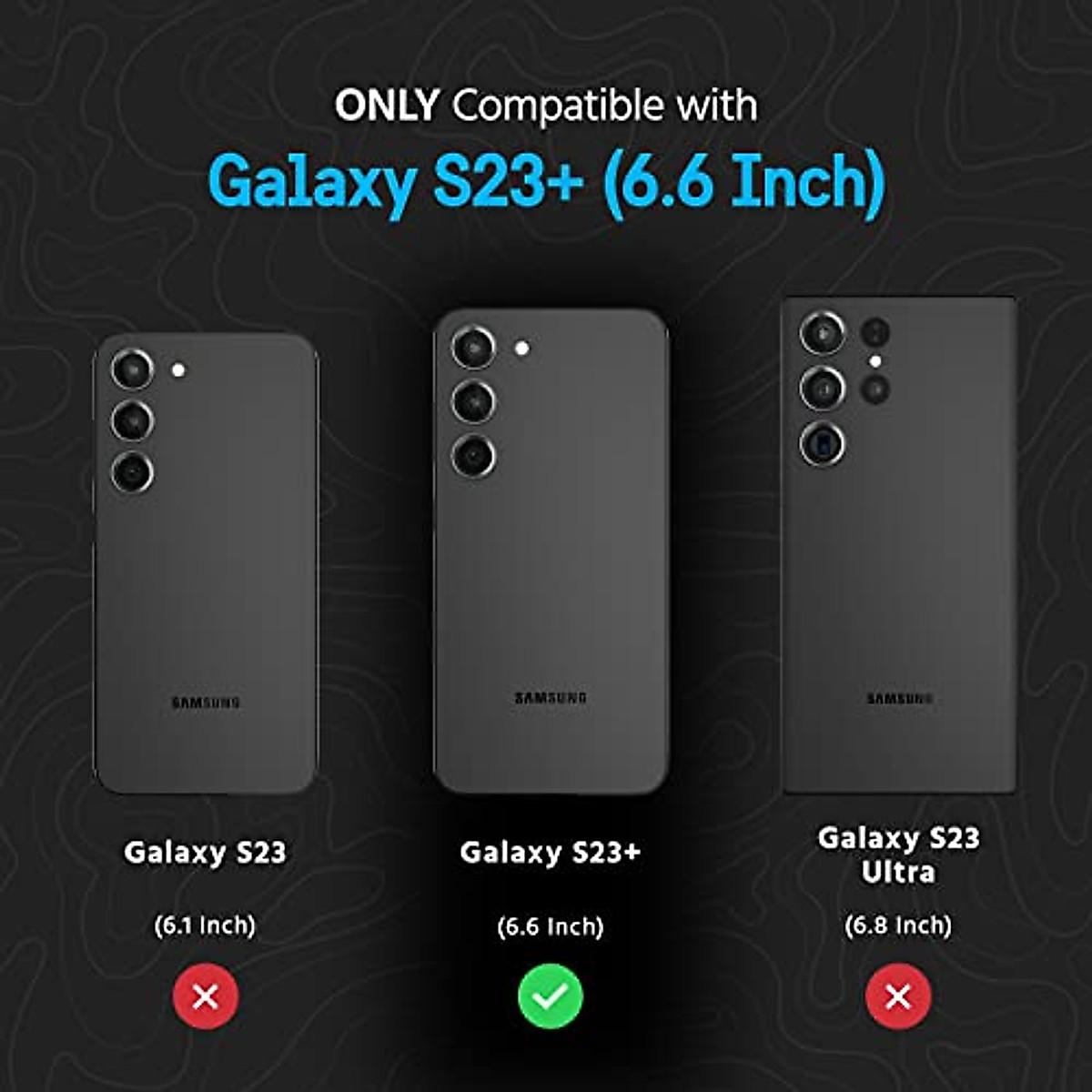 Pelican Ranger - Samsung Galaxy S23 Plus Case [6.6"] [15FT MIL-STD Drop Protection] [Wireless Charging] Phone Case For Samsung Galaxy S23 Plus - Slim, Rugged Cover W/ Anti Scratch Technology - Black