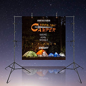 EMART Photography Backdrop Stand, 8 x 8 ft Adjustable Photo Background Holder, Back Drop Banner Stand Support System Kit for Photoshoot Video Studio, Birthday Party