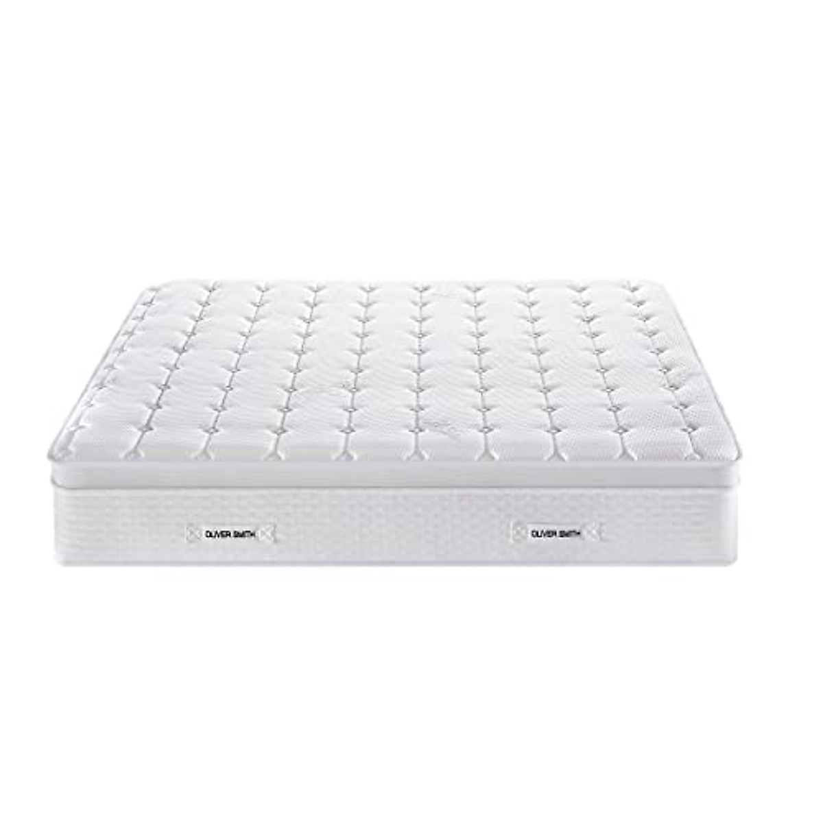 California King Size Mattress - 14 Inch Cool Memory Foam & Spring Hybrid Mattress with Breathable Cover - Comfort Plush Euro Pillow Top - Rolled in a Box - Oliver & Smith