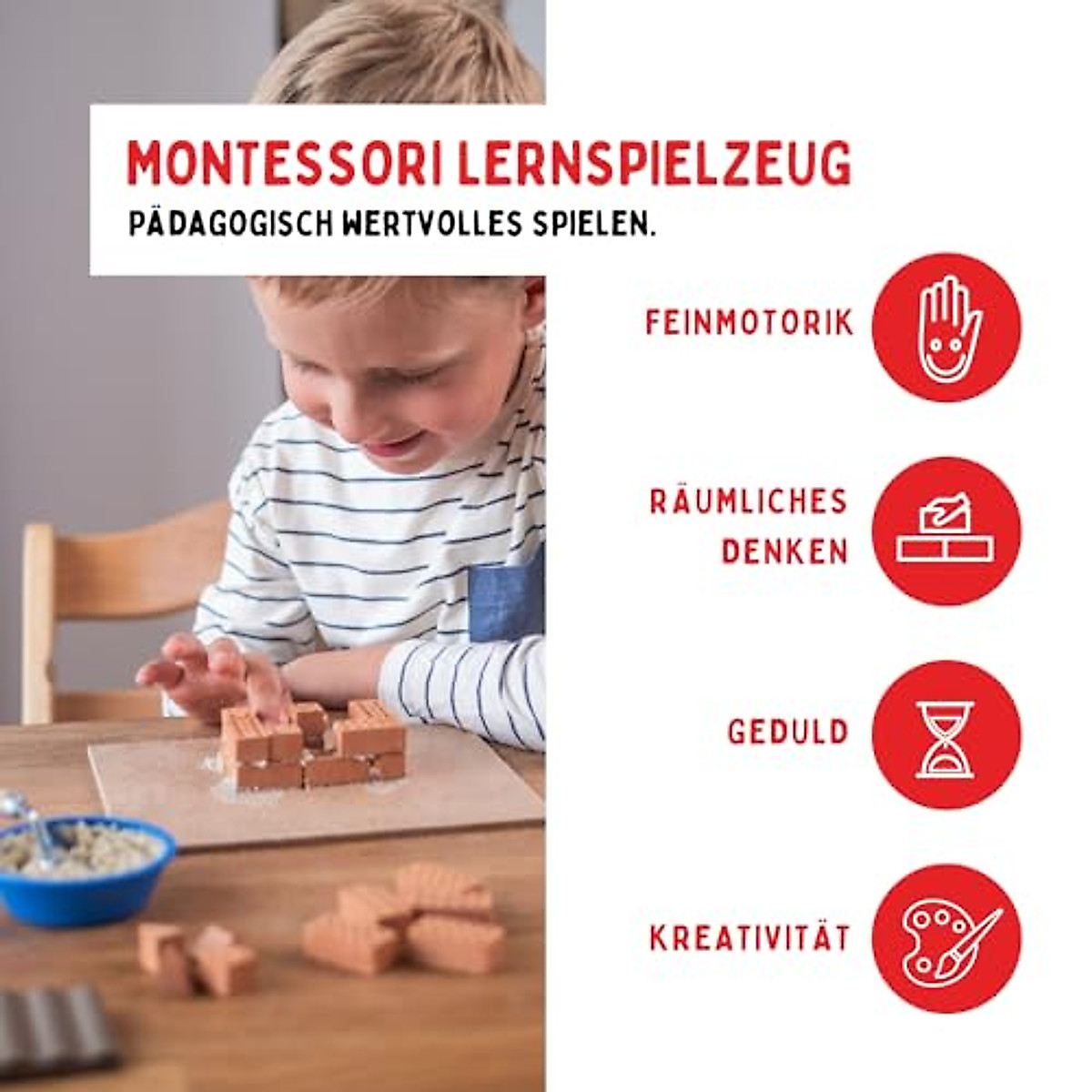 Teifoc Beginner Brick and Mortar Construction Set, 149 Building Blocks, Erector Set and STEM Building Toy