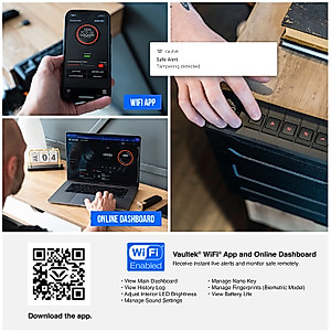 VAULTEK Slider Series Rugged Smart Handgun Safe Quick Auto-Open Sliding Door Pistol Safe with Rechargeable Li-ion Battery