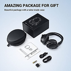 Active Noise Reduction Headset, Headset, Bluetooth 5.0 Headset, Wireless Headset with Microphone, 30 Hours Playback time