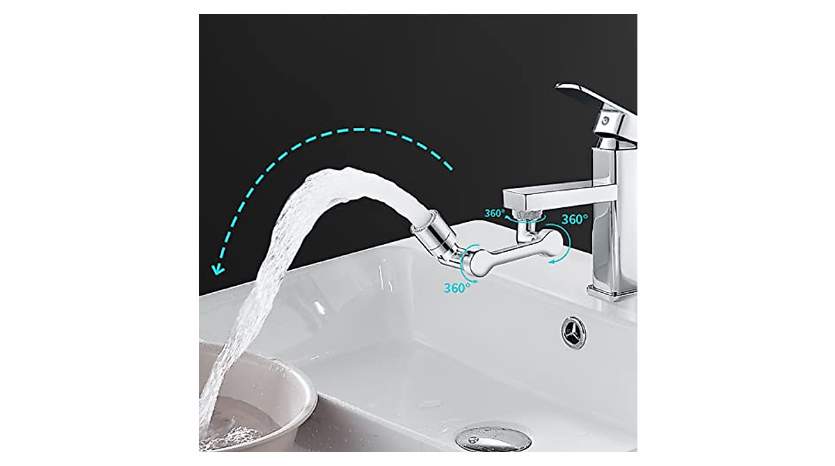 RHYNIL Faucet Extender for Kitchen & Bathroom Sink | 2 Water Modes
