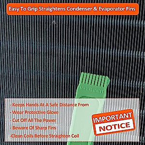 Vypart FCR6 AC Coil Fin Comb Straighter-Radiator Condenser Fin Comb(6 Fin Combs Covering 12 Size Fins)