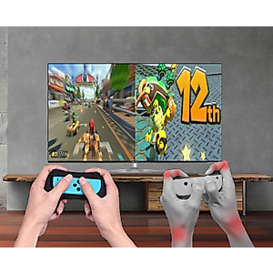 Pokanic Switch Hand Grips 2 Pack Compatible with Nintendo Switch Grips Joy-Con, Pro Controllers, Holder, Pads, Wear Resistant Handle Kit, Scratch Fee, Non-Slip Accessories (Black and Black)