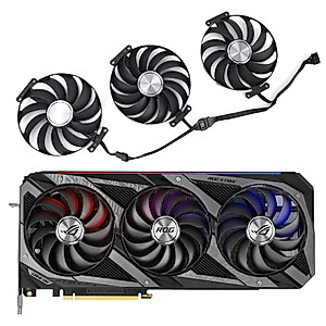 inRobert 95MM T129215SU 12V 0.5A 7Pin Graphics Card Fan for ASUS ROG Strix RX 6700XT 6800 RTX 3070 3080 3090 Gaming Video Card (Fan-B)