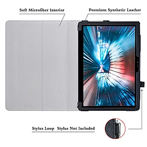 Bige for Dell Latitude 7200 Case,PU Leather Folio 2-Folding Stand Cover for Dell Latitude 7200 /Latitude 7210 12.3" 2-in-1 Tablet(Not fit Latitude 7200 Laptop),Black