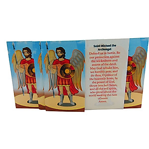 Westmon Works Saint Michael Prayer Holy Cards for Children Bulk Classroom or Mass Church Congregation Pack, Set of 25