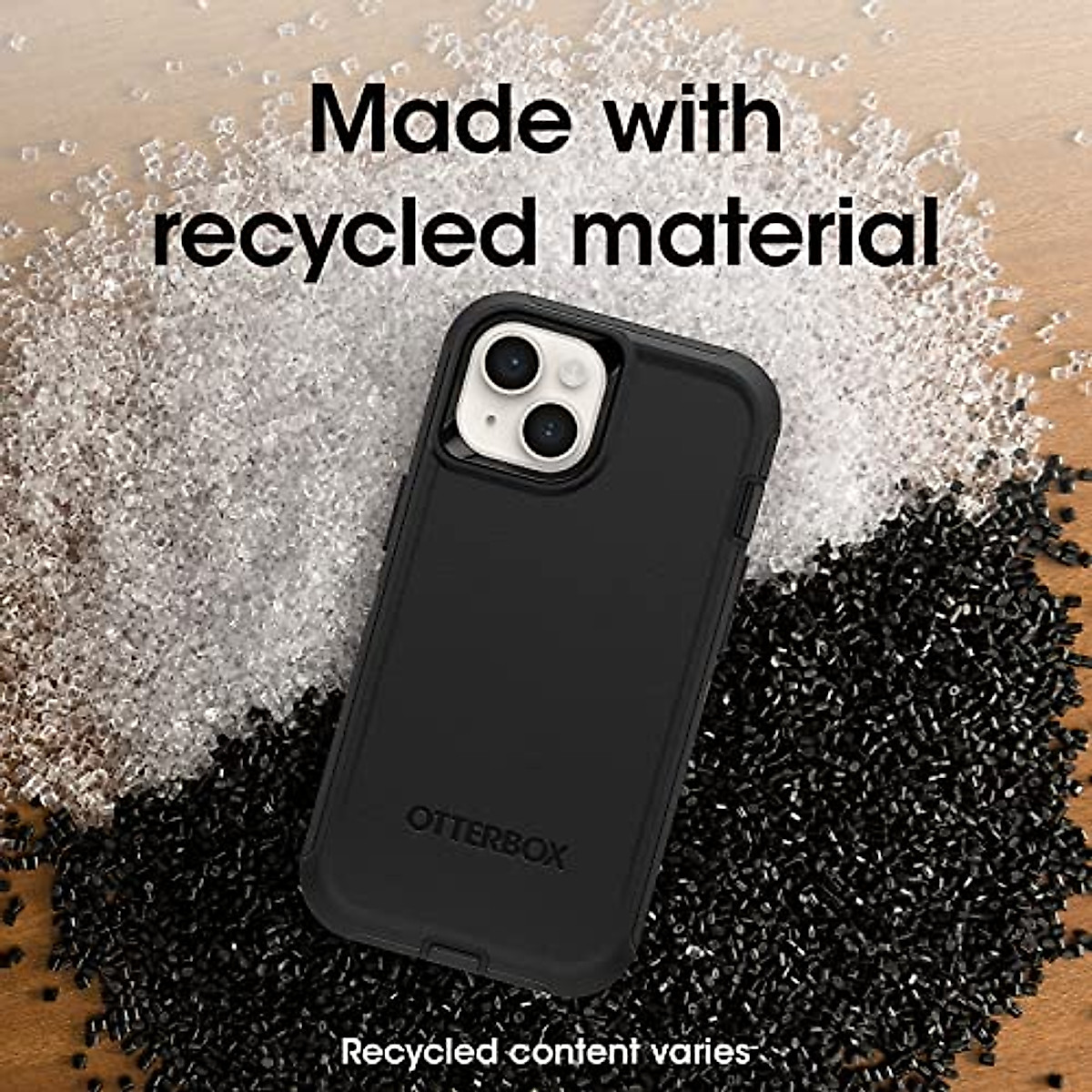 OtterBox iPhone 14 & iPhone 13 Defender Series Case - BLACK , rugged & durable, with port protection, includes holster clip kickstand