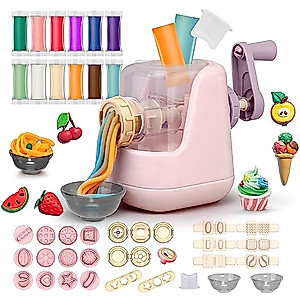 Playdough Set for Toddlers,Playdough Tools,Playdough Noodle Toy with 28 PCS Play Dough Accessories and Play Clay Sets with 12 Colors Dough for 3 4 5 6 Years Old Boys and Girls Birthday Gift