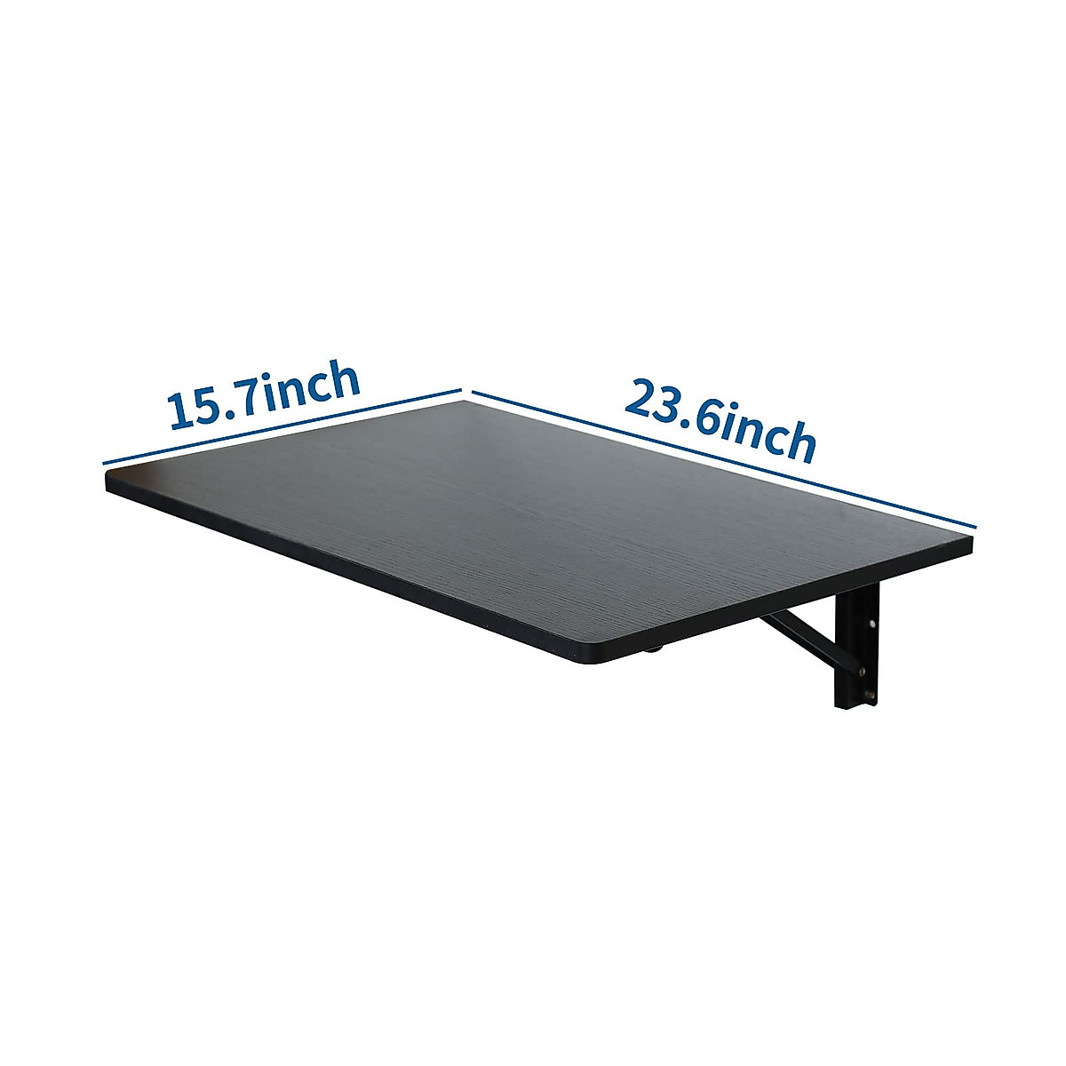 Zytty Folding Wall Desk, Wall Desk Fold Down Wall Mounted Desk for Small Space, Floating Desk (Black, Medium)