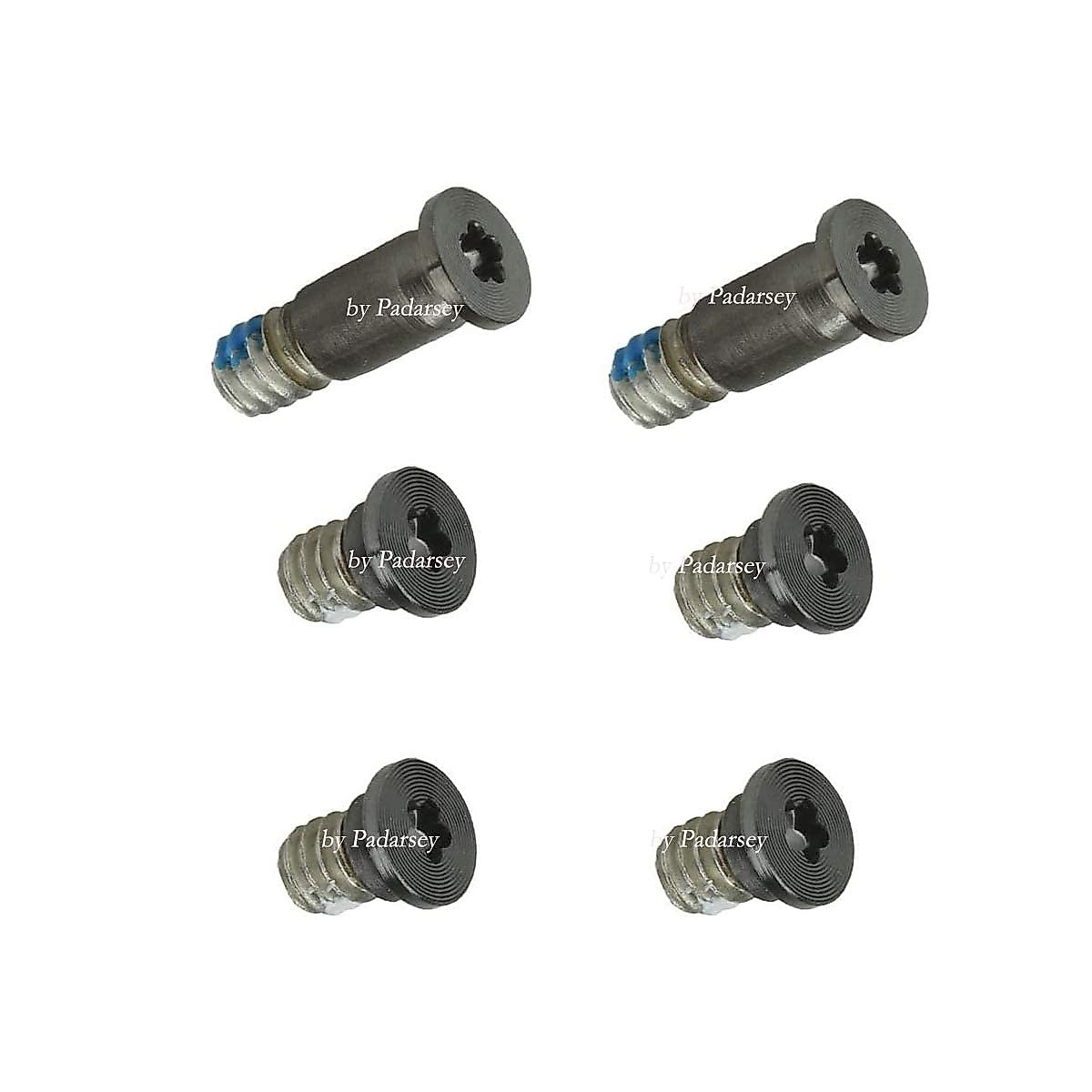 Padarsey Pentalobe Bottom Case Screws +4 Pack Rubber Case Feet+ Pentalobe Screwdriver Compatible for MacBook Retina 13” with Touch Bar A1706, A1989 and A2159 (Gray)