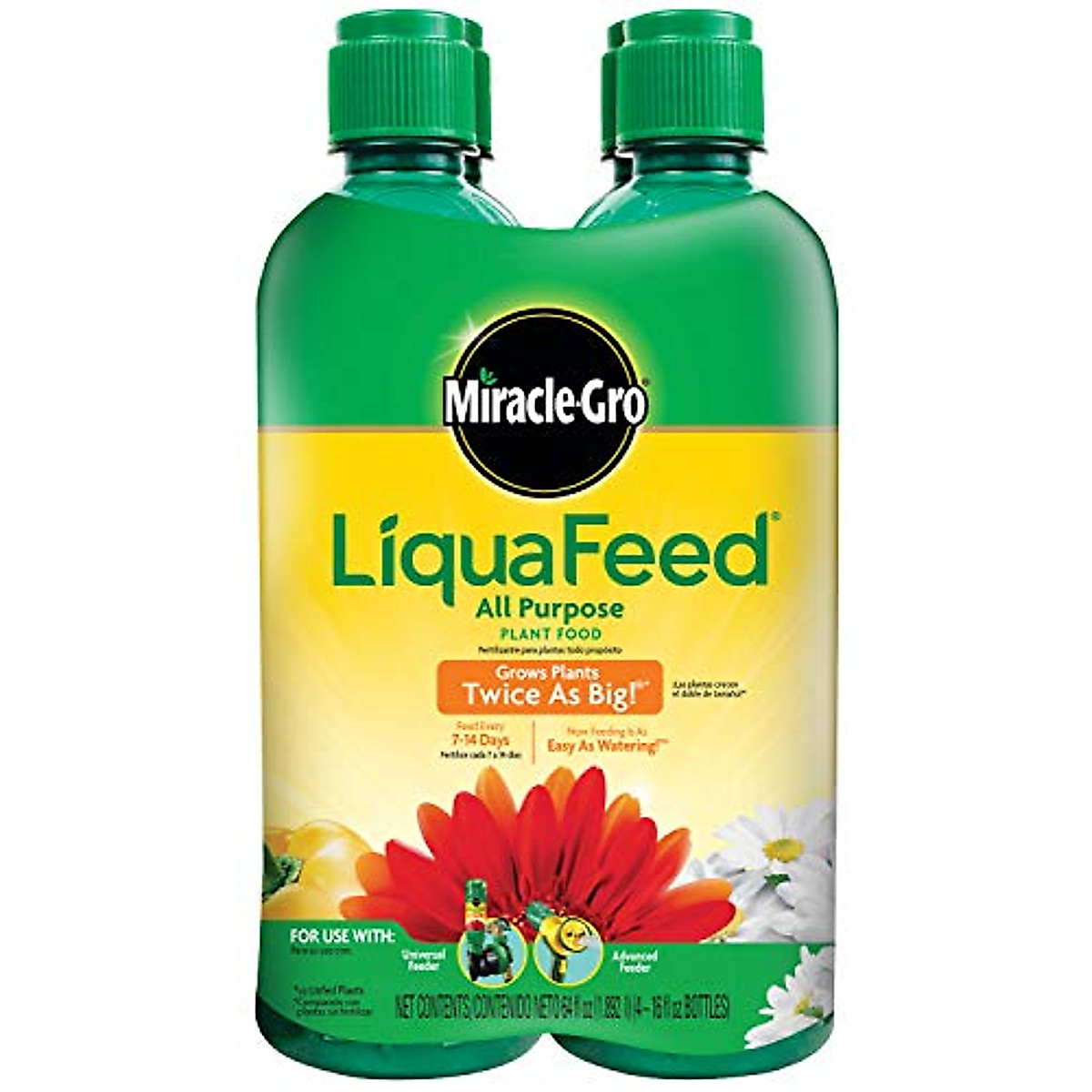Miracle-Gro LiquaFeed All Purpose Plant Food Advance Starter Kit and Refills Bundle: One Feeder and Five Bottles