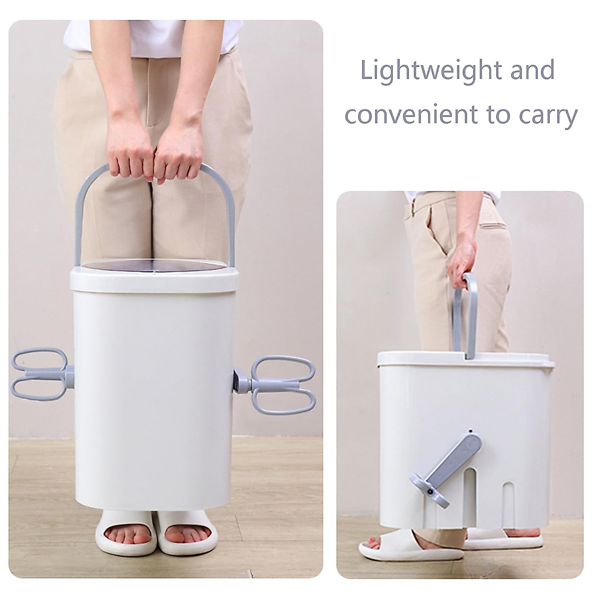 Portable Mini Washing Machine Non Electric, Compact Hand Crank Foot Pedal Rotary Washer, Manual Clothes Wringer, Labor-Saving Laundry Alternative, Mobile Clothes Washer for Dormitory, Apartment, RV