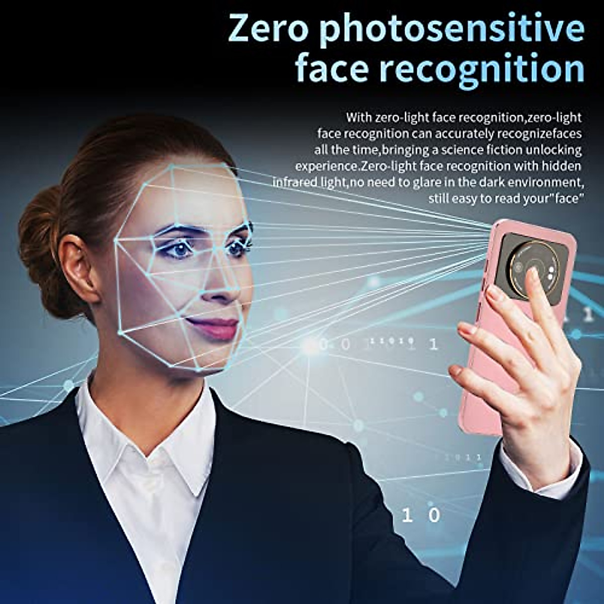 Heayzoki M12S Unlocked Cellphone, Ultra 6.5 Inch Smartphone WiFi 5G Network 6GB 256GB Memory Cell Phone Mobile Phone Rose