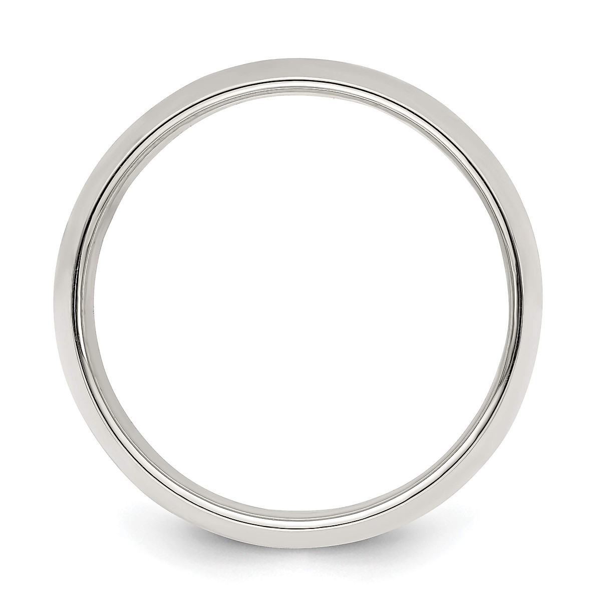 Jewelry Stores Network 9mm Half Round Sterling Silver Wedding Band Ring Size 7.5