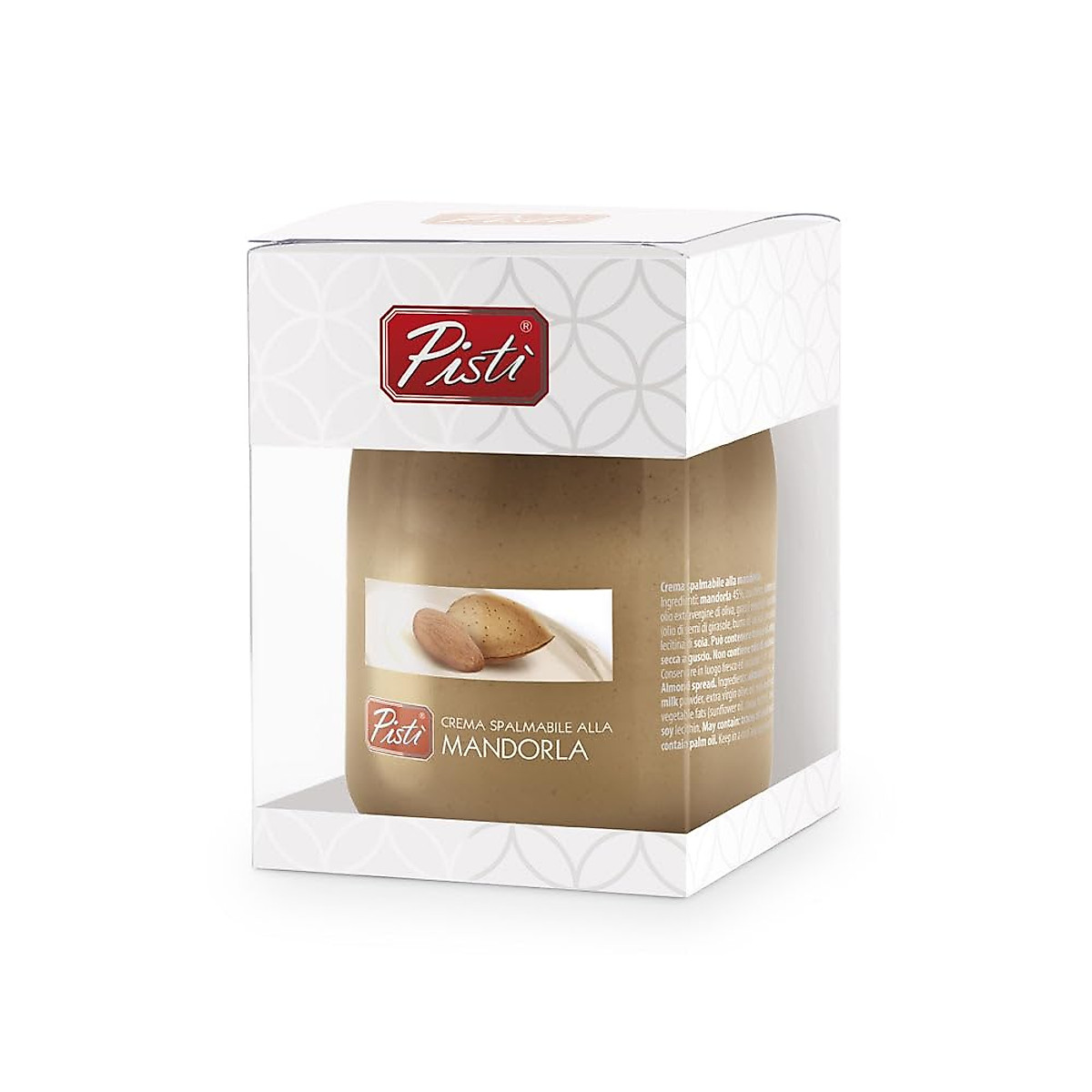 Pisti Almond cream 21.2 Ounce (600g) Gourmet Artisanal Italian Nut Spread. imported from Italy