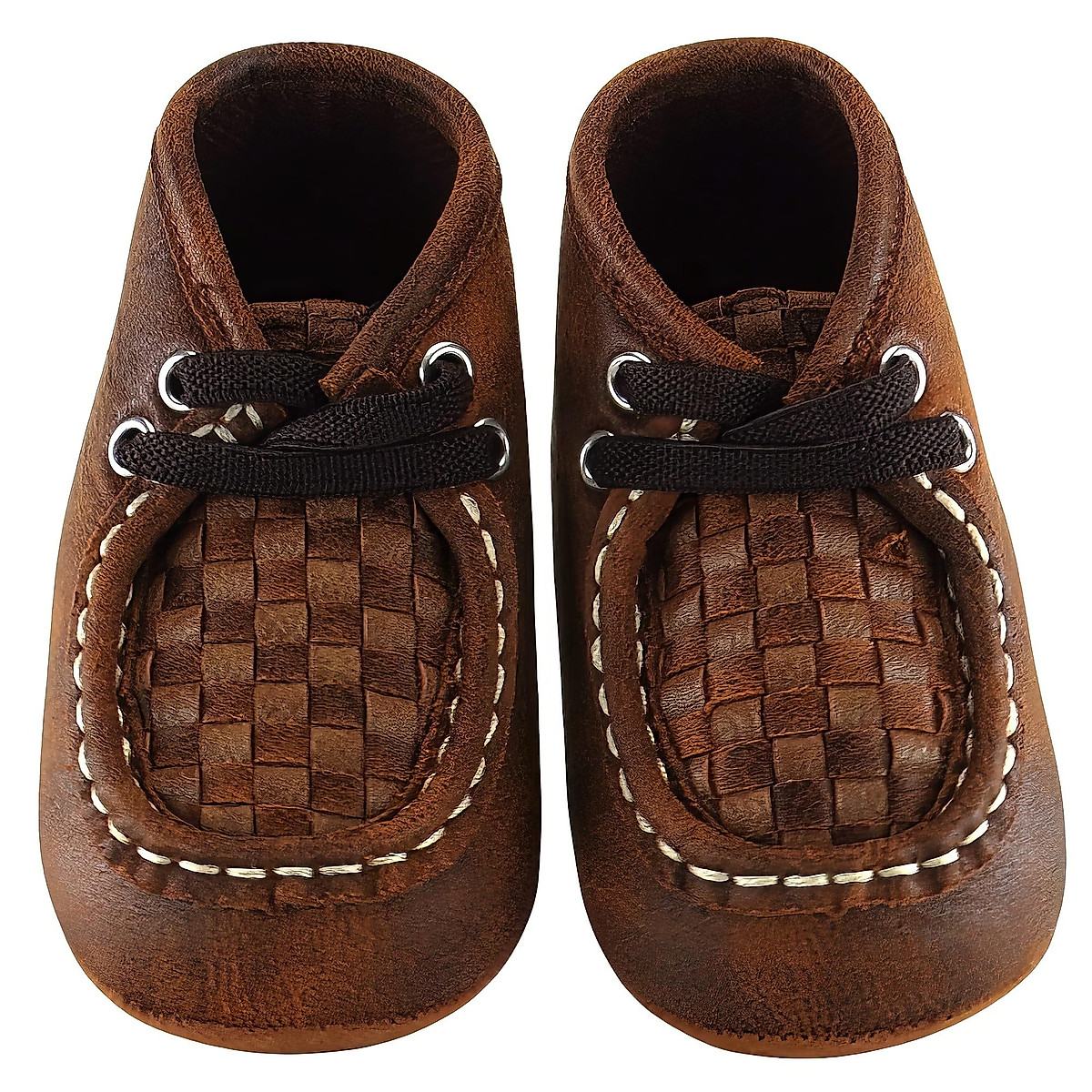 M&F Western Carson Boy's Infant/Toddler Baby Bucker Casual Shoes First Walker, Brown, 0