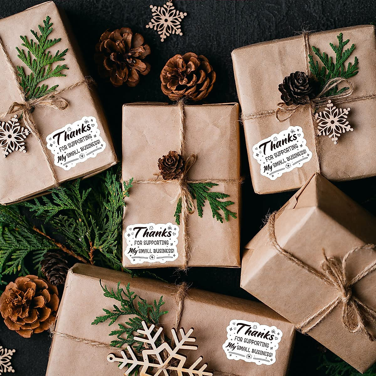 Littlefa 1.5” Thank for Supporting My Small Business with Cute Design Stickers,Thank You Stickers,Small Business Stickers, Envelopes Stickers, Gift Bags Packaging 500 PCS