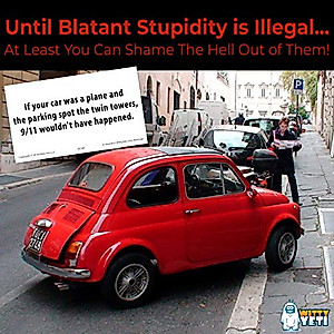 Witty Yeti Hilarious Bad Parking Cards Total Annihilation Edition 50 Pk 5 x 10 Sayings Perfect for Shaming Drivers. Funny Road Rage Revenge, Gag Gift, Prank Insult Set and White Elephant Novelty