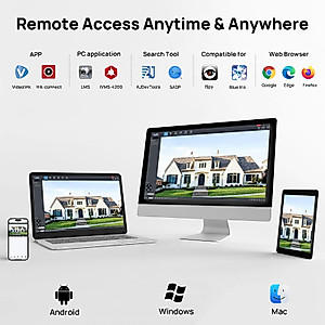 VIKVIZ 4K 8MP Full Color PoE IP Camera,Outdoor PoE Turret Security Camera with F1.0 Lens Super Aperture,24/7 Full Color Night Vision,Human/Vehicle Detection,Built-in Mic,IP67,ON-VIF