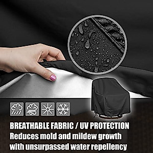 Outdoor Swivel Lounge Chair Cover 2 Pack, Fits to (39" W X 37" D X 38" H) Lawn Patio Chairs, 420D Tear-Resistant, UV Resistant, Waterproof for Furniture Covers