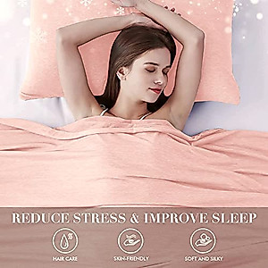 Cooling Weighted Blanket 59 X 79in Queen Sized Blanket, Japanese Q-Max 0.4 Technology Mica Nylon with Cooling Fibers Material Blanket for Adults, Children, Babies. Keep Cooling in Summer Night-Pink