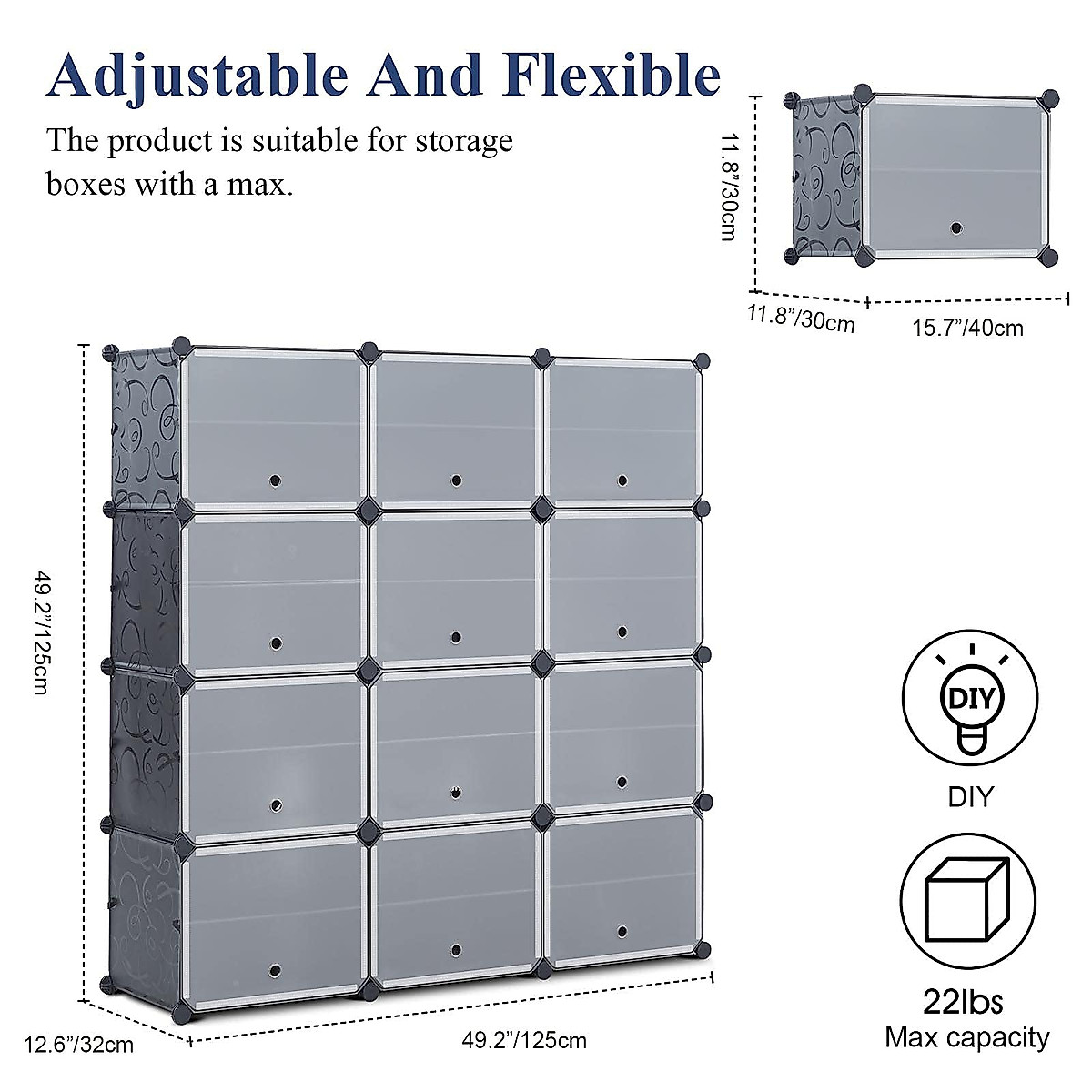 CAMORSA Portable Shoe Rack Organizer, 3x8 Tier Storage Shoe Cabinet for 48 Pair, Shoe Organizer for Heels, Boots, Slippers