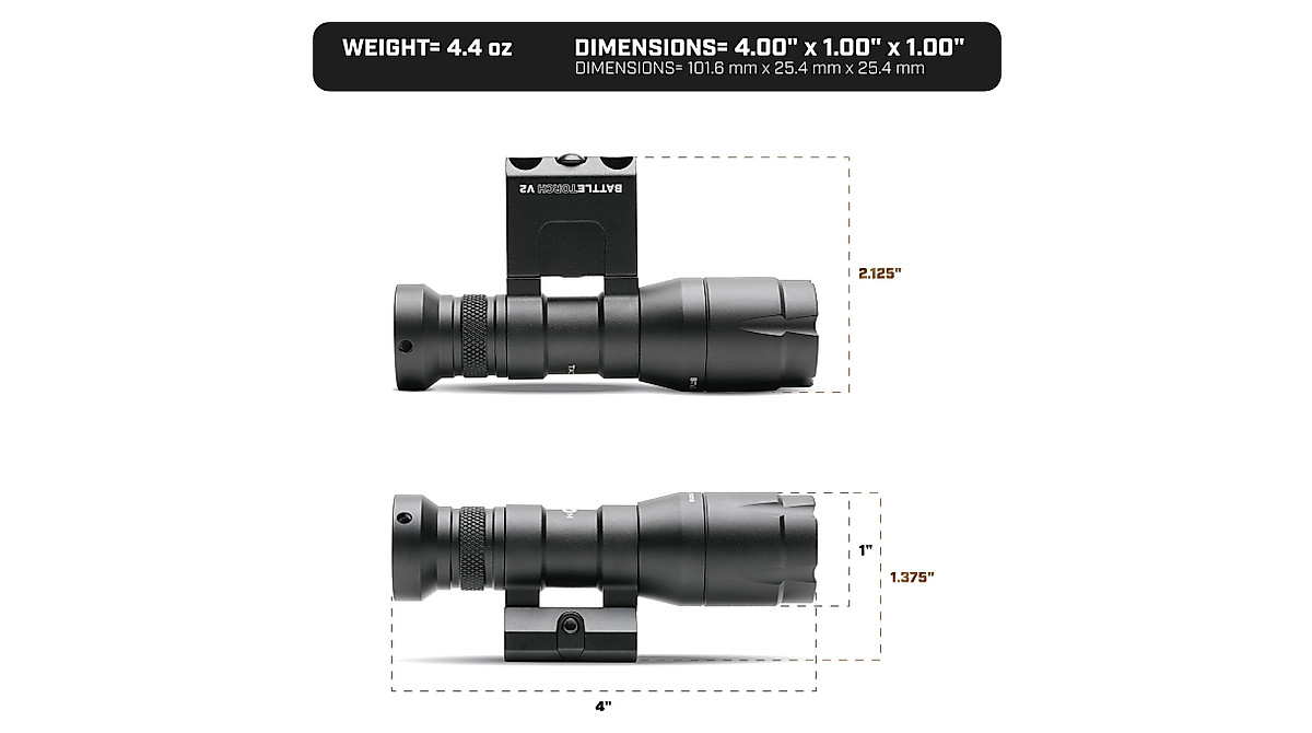 Tacticon Battletorch V2 Tactical Rifle Light | Compact & Powerful