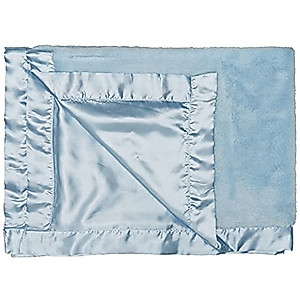 Little Me Baby-Boys Newborn Plush Stroller Blanket, Light Blue, One Size