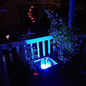 COODIA 730GPH Submersible Pump Fountain with RGB Color Changing Ring Water Patterns Decoration Garden Pond Landscape 2800L/H, 110V/55W