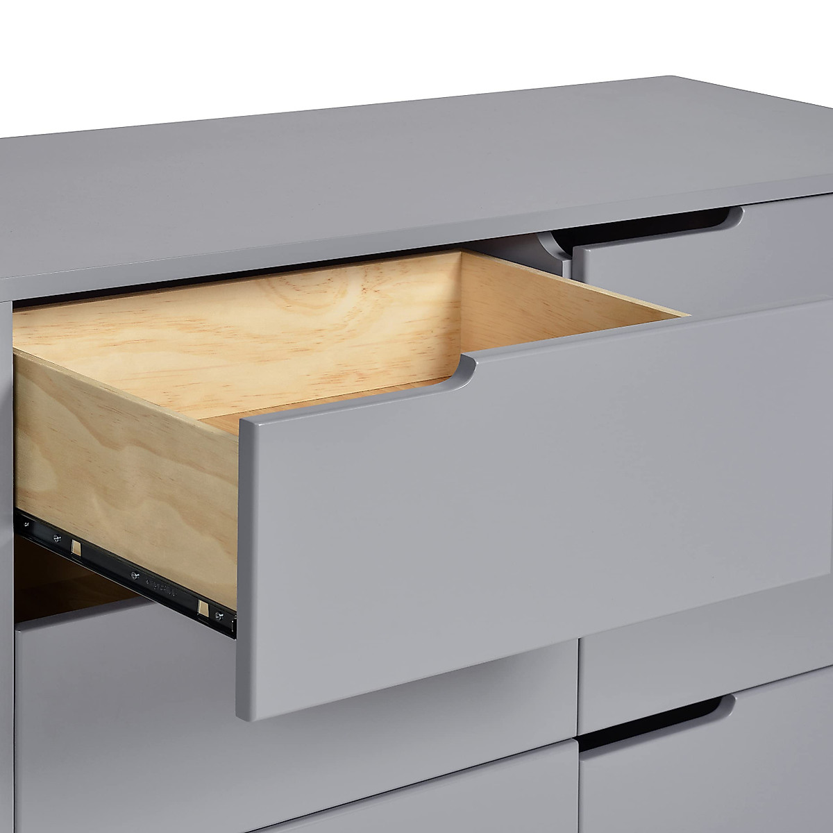 Babyletto Hudson 6-Drawer Assembled Double Dresser in Grey, Greenguard Gold Certified