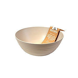Guzzini Tierra 11.8" Extra Large Bowl - Milk White - 100% Recycled Plastic - Unbreakable, Reusable, BPA-Free, Cereal, Soup, Fruits - Mixing Bowl for Storage, Pantry & Kitchen