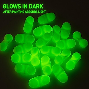 Alwonder 20 Pack Fishing Double Rattle Beads, Catfish Rig Fishing Attractants Portable Plastic Fishing Beads Fishing Bells Accessory for Catfish Striper Bass Pompano, White