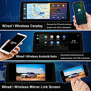 PEMP Android 11 Blue Anti-Glare for BMW f10/f11 Android 12.3" Screen, Snapdragon662 8core 4G+64GB Carplay Android auto,for BMW 5 Series NBT(2012-2017)