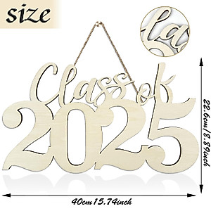 Class of 2025 Wooden Sign Graduation Party Decorations 2025 First Day of School Wood Cutout Sign 2025 Ornament Graduation Photo Booth Prop Wood Sign