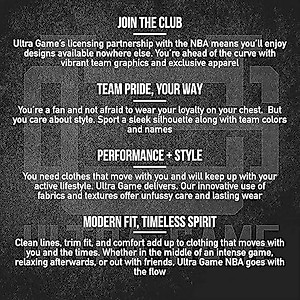 Ultra Game Mens Active Knit Training NBA Woven Team Logo Poly Mesh Basketball Shorts, Black, Medium US